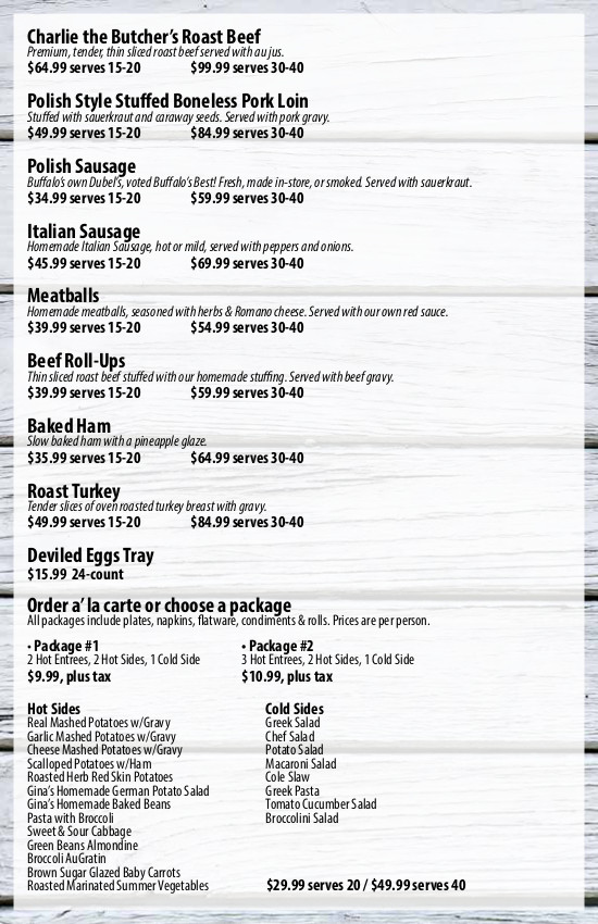 Catering Menu | The Market in The Square