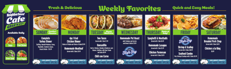 Weekly Cafe Specials | The Market in the Square