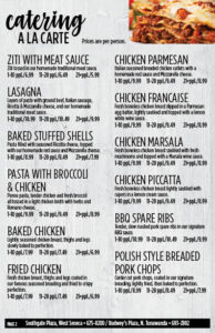 Catering Menu | The Market in the Square